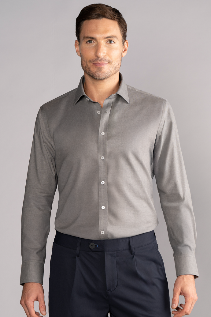 Leader Non-Iron Solid // Heather Grey – Twillory