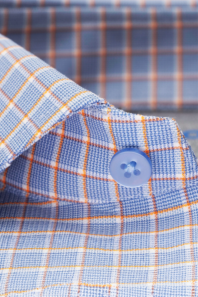 Leader Non-Iron Windowpane // Orange Blue – Twillory