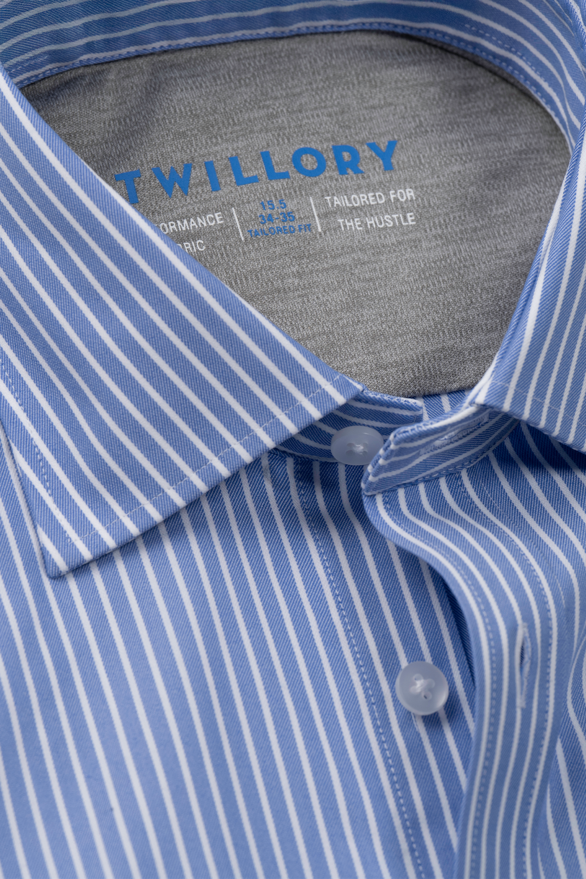 Leader Non-Iron Stripe // Mini Blue – Twillory