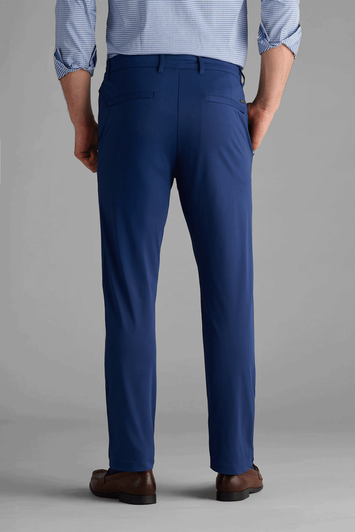 Men's Blue Performance Dress Pants (Trim or Tailored Fit Slacks) – Twillory