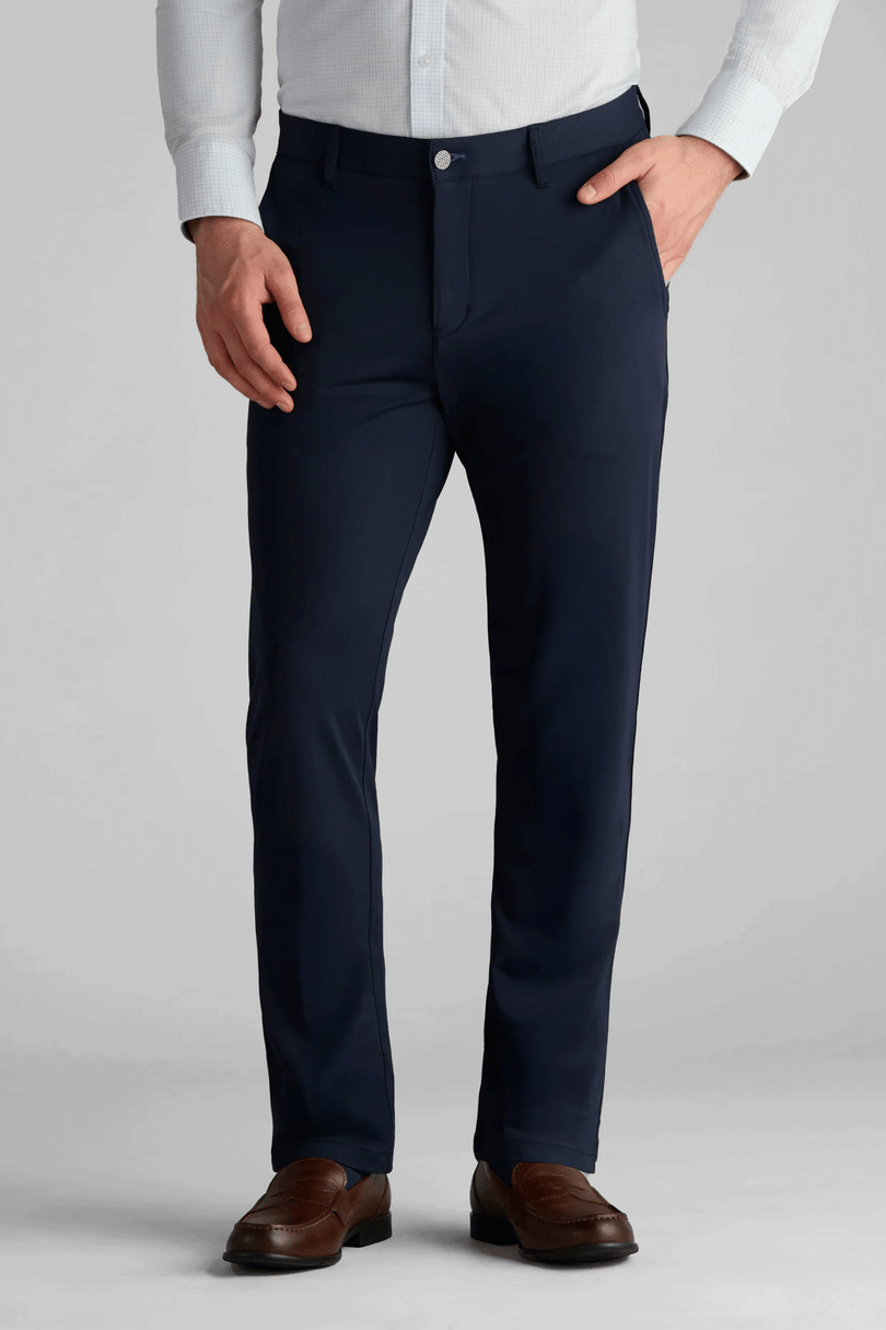 Men's Navy Performance Dress Pants (Tailored Navy Blue Slacks) – Twillory