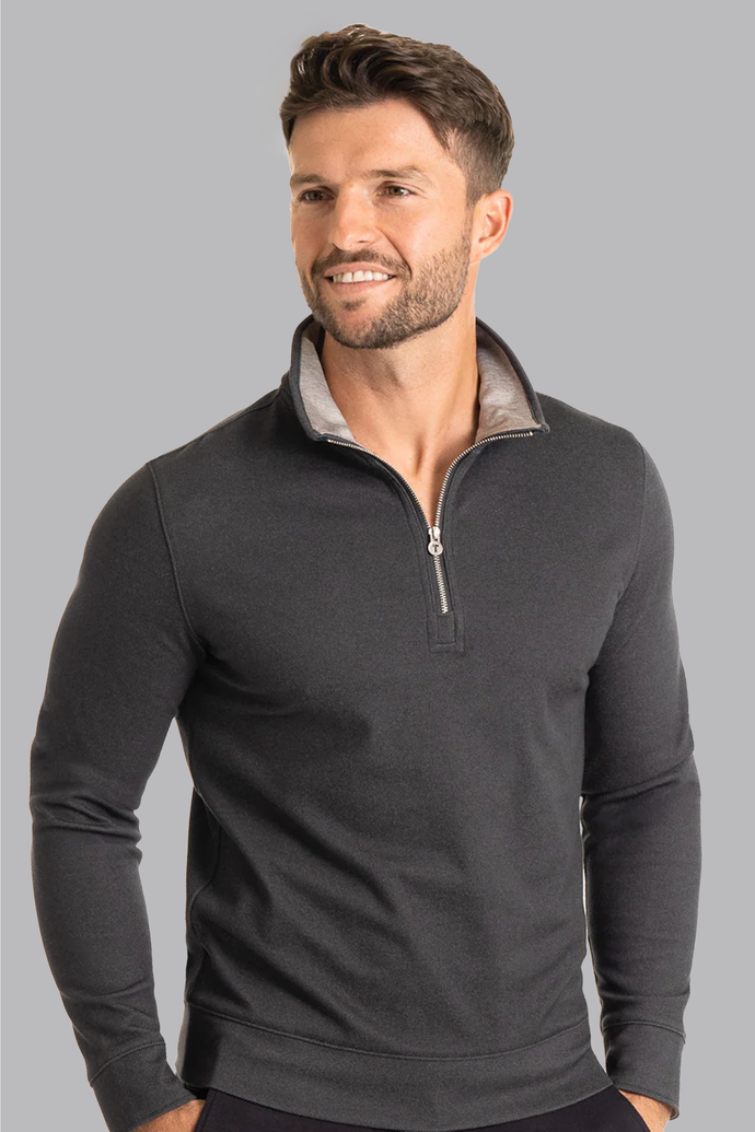 Men's Performance Quarter Zip Pullover (Business Casual Stretch 1/4 Zip ...