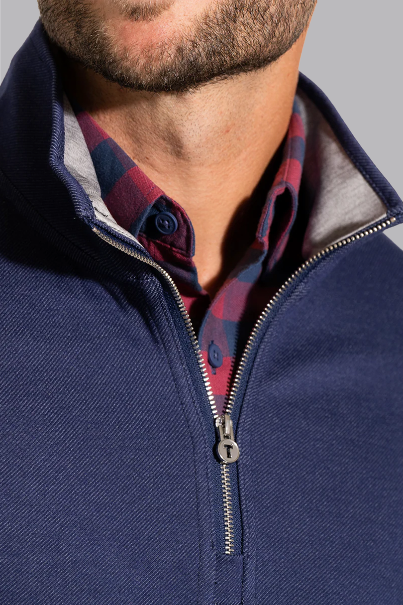 Men's Performance Quarter Zip Pullover (Business Casual Stretch 1/4 Zip ...