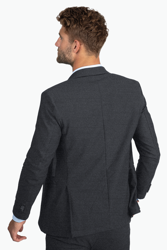 Men's Summer Melange Dark Grey Blazer (Breathable & Lightweight) | Twillory
