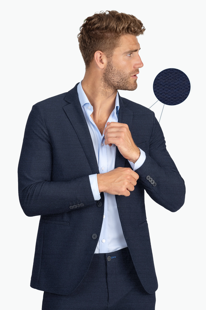 Men's Melange Navy Air Blazer (Lightweight Summer Suit Jacket) – Twillory