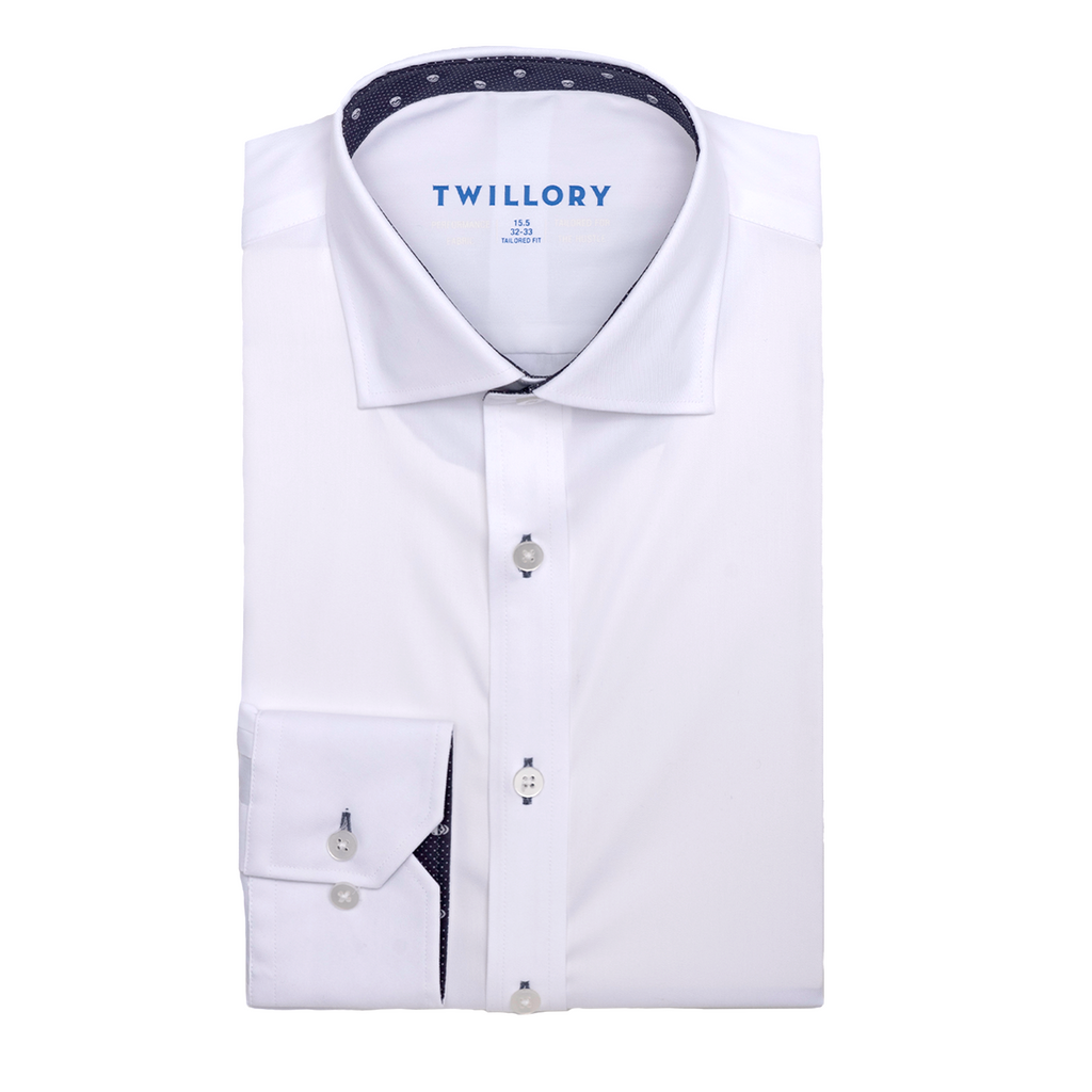 Men's White Dress Shirt: Performance Stretch | Twillory®