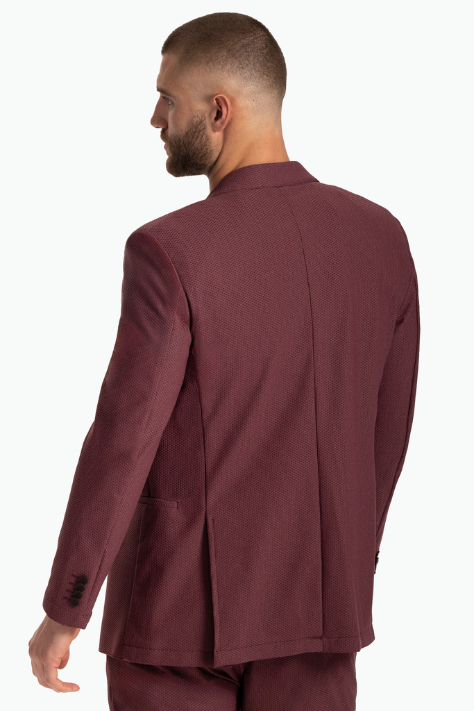 Men's Summer Melange Burgundy Blazer (Breathable & Lightweight) | Twillory