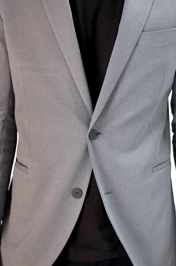 Men's Performance Grey Blazer (4-Way Stretch/Wrinkle Free Sport Coat ...